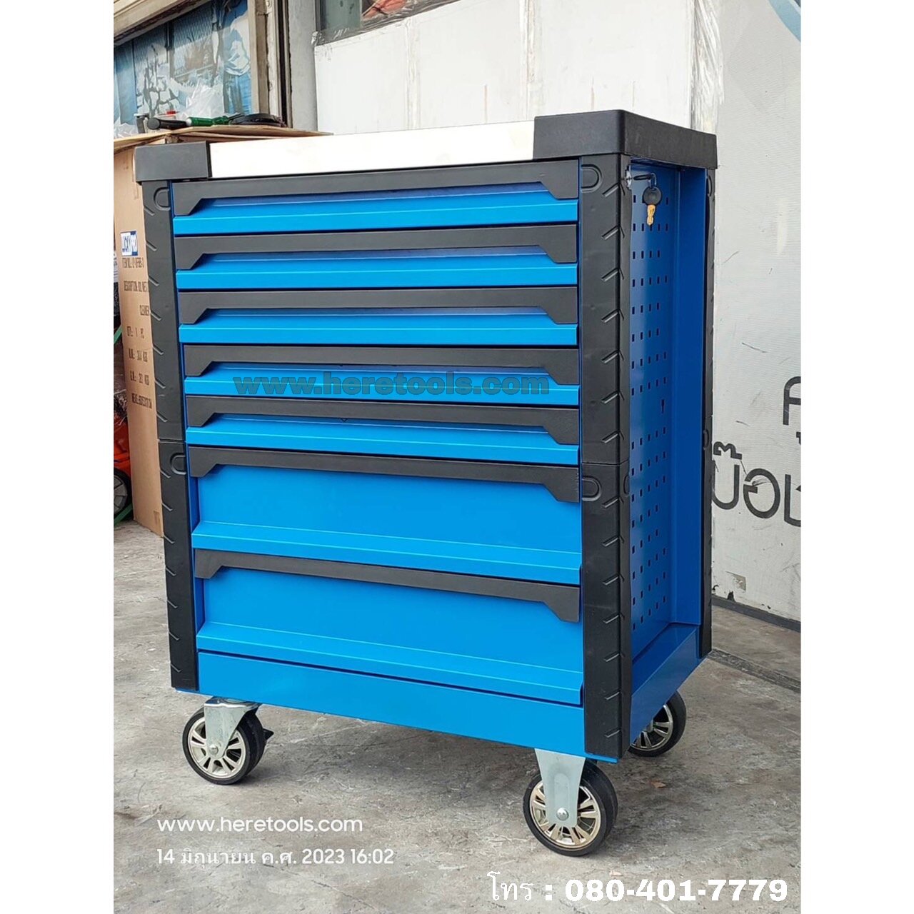 SMART SM-07SS ตู้เครื่องมือ 7 ชั้น พร้อมเครื่องมือ 168 ชิ้น ฝาบนสแตนเลส - HereTools