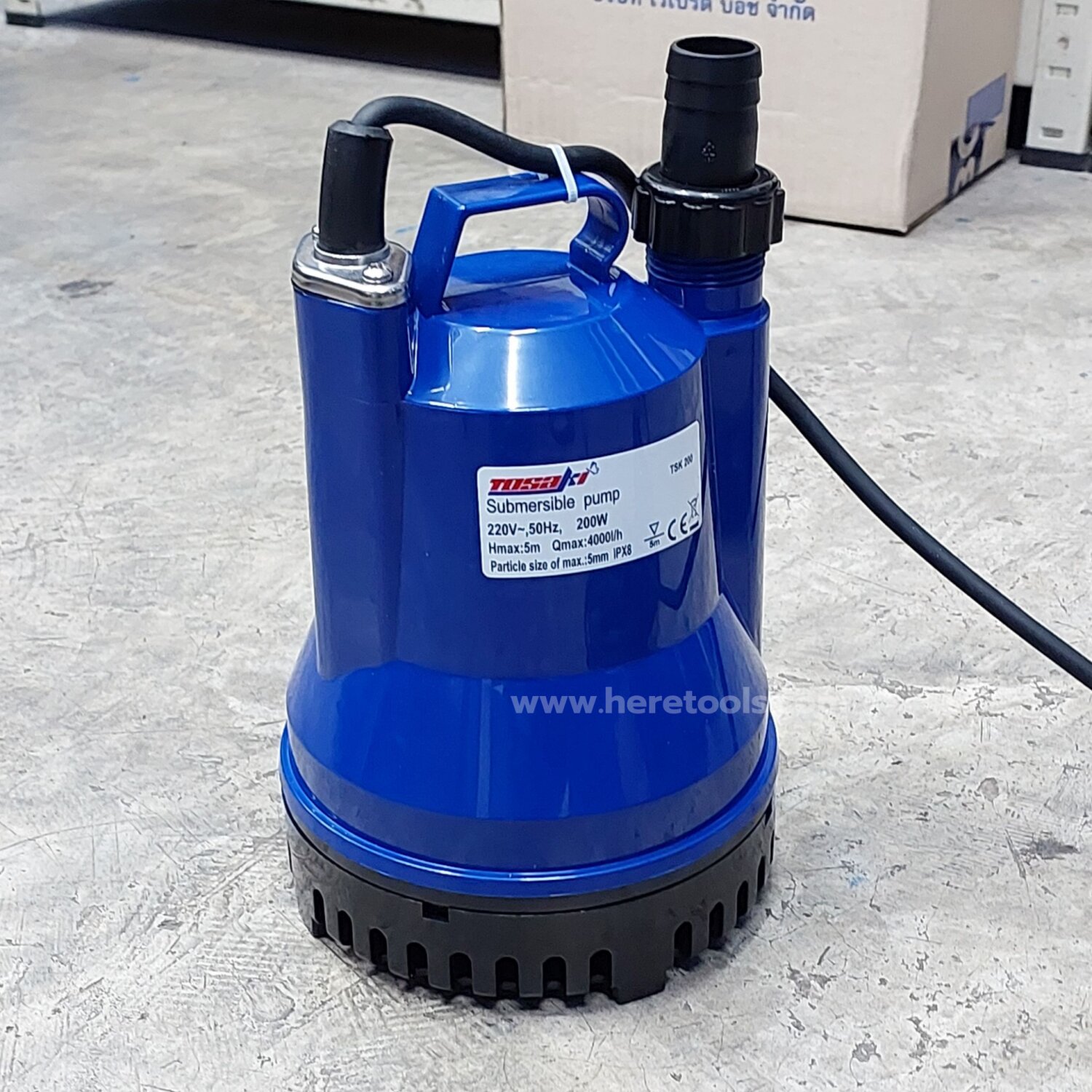 TOSAKI TSK-200 ปั๊มแช่ไดโว่ (เสื้อพลาสติก) 1 นิ้ว (200W.| 220V.| 4000 l ...