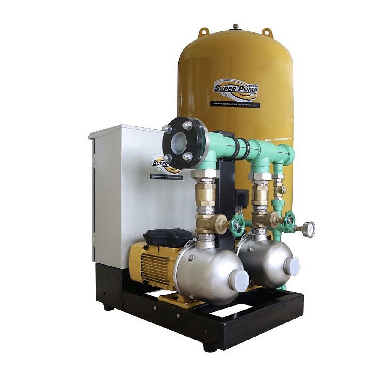 MITSUBISHI BSMM-1505S บูสเตอร์ปั๊ม (Booster Pump) 2.0 แรงม้า 220 โวลต์ 2 x 2.1/2 นิ้ว (พร้อมถัง ...