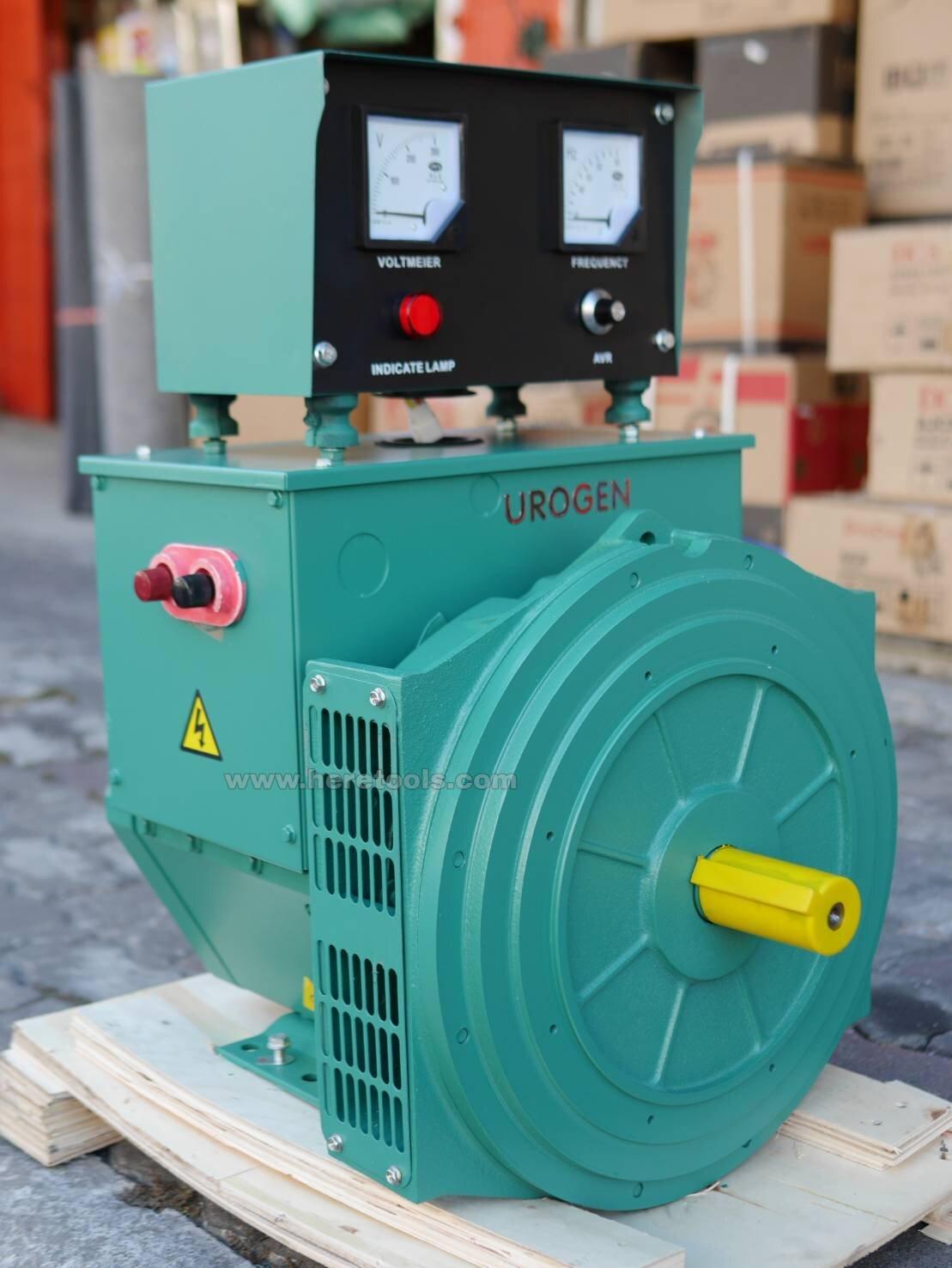 URO.164D-220 UROGEN 164D-220 ไดนาโมเพลาลอย Brushless 2 สาย 12.8 kW. 220V. (AVR | 1500 r.m.p ...