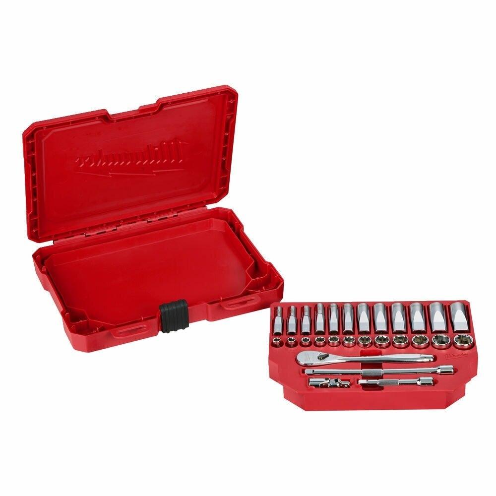 Milwaukee 4932464943 บล็อคชุด 1/4 นิ้ว 28 ตัว/ชุด (Metric) #006074502 ...