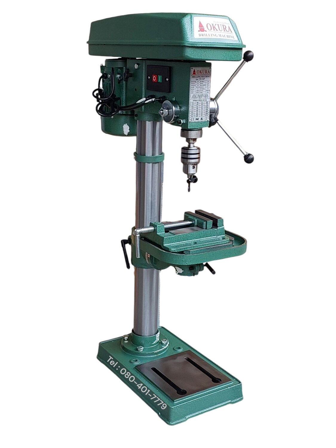 OKURA YD-16P สว่านแท่น 16 มม. 1/2 แรงม้า (220V.| รับประกัน 1 ปี) - HereTools