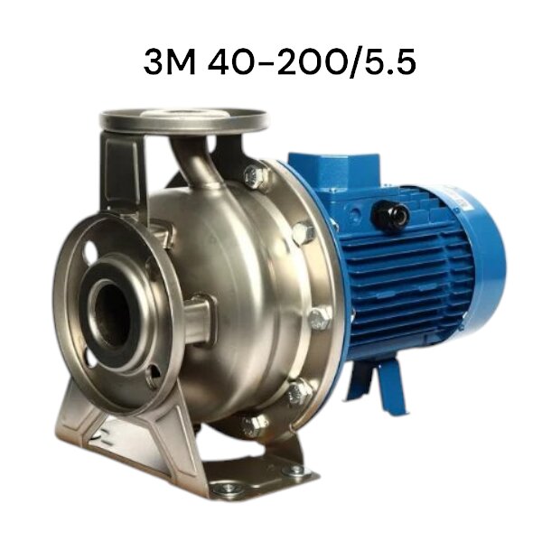 EBARA 3M 40-200/5.5 ปั๊มหอยโข่งสแตนเลส ใบพัดสแตนเลส 2-1/2 x 1-1/2 นิ้ว 7.5 HP 380V. (ไม่รวมหน้า ...