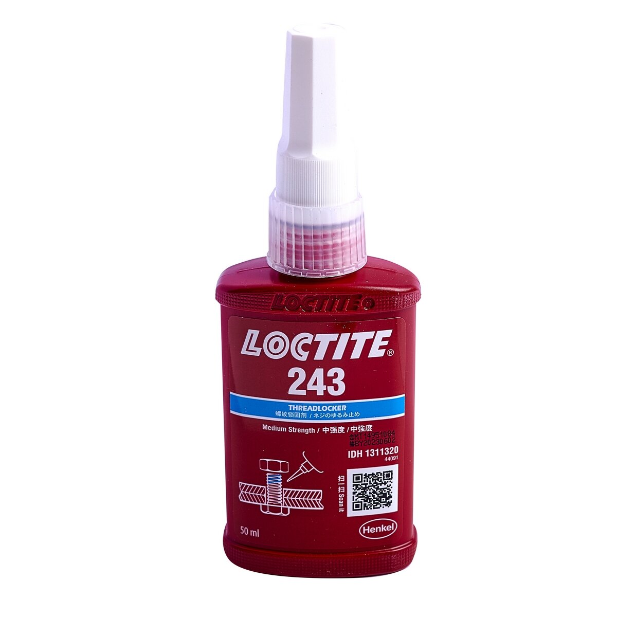 LOCTITE 243 น้ำยาล็อคเกลียว แรงยืดปานกลาง 50 ml. #L121-0243 - HereTools
