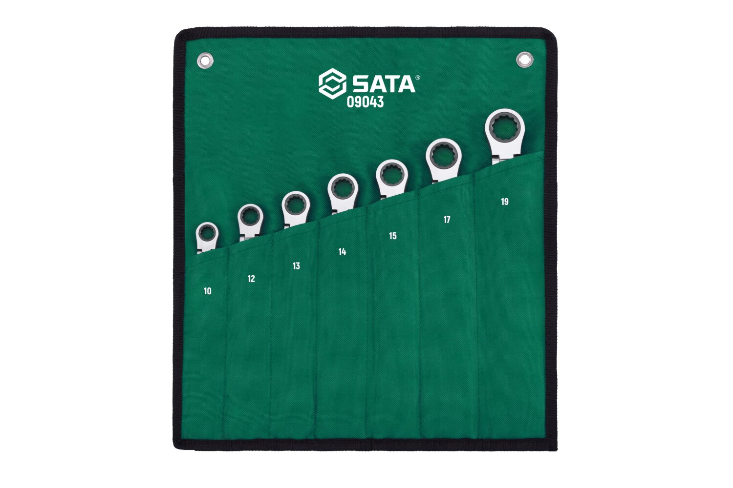 SATA 09043 ชุดประแจแหวนฟรี (หัวงอ) - ข้างปากตาย 7 ตัว/ชุด (Extra Long ...