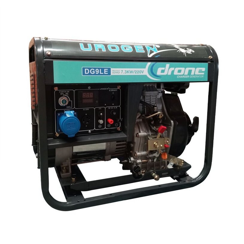 UROGEN DRONE-DG9LE เครื่องปั่นไฟดีเซล 7.3 kW. 16 แรงม้า จ่ายไฟ 220V. (กำลังไฟแนะนำ 6.7 kW ...