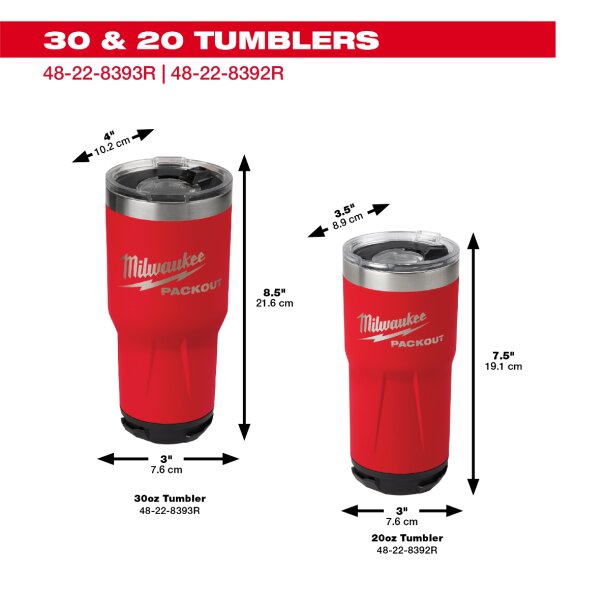 Milwaukee 48-22-8392R แก้วเก็บความเย็น PACKOUT ขนาด 20 ออนซ์ #006138401 ...