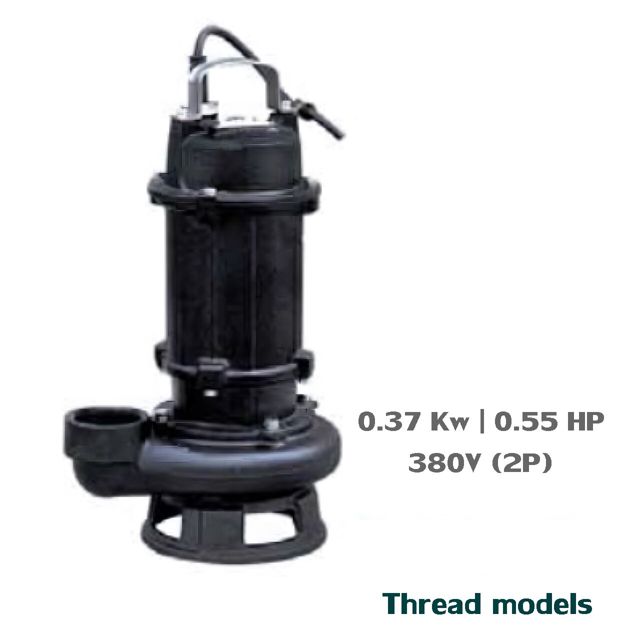LEO PUMP 50WQ7-7-0.37M-(2P) ปั๊มจุ่มบ่อบำบัดน้ำเสีย 2 นิ้ว 1/2 แรงม้า 380 โวลต์ DOL (รับประกัน 2 ...