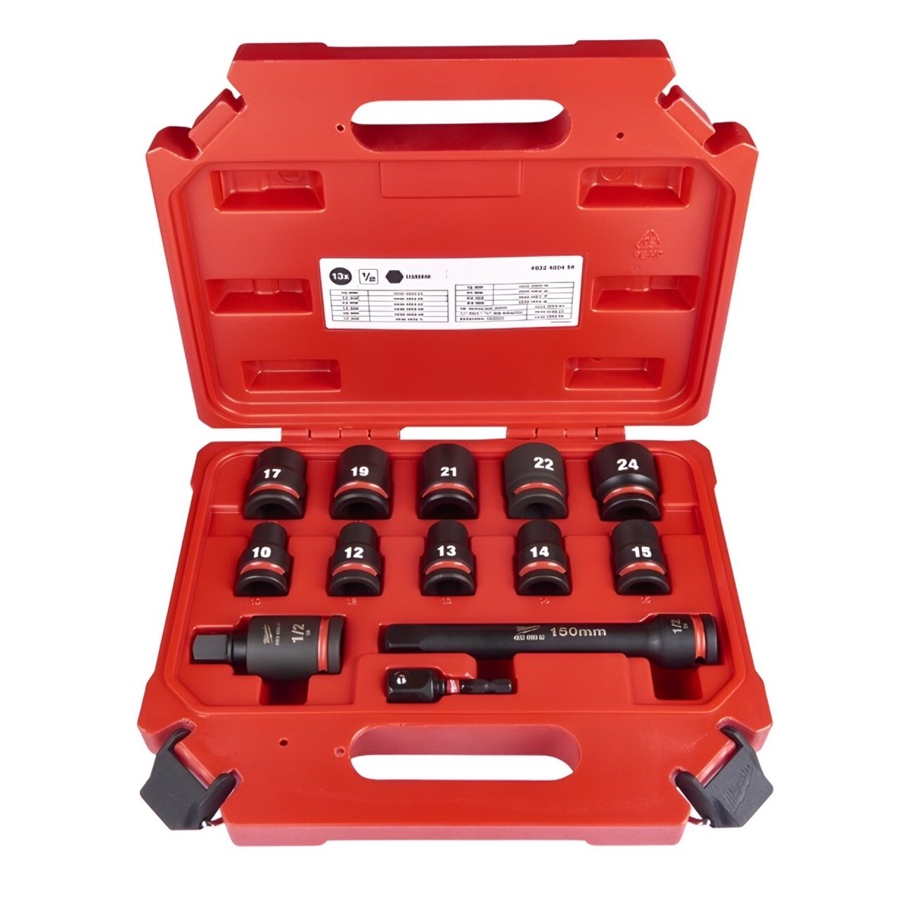 Milwaukee 4932480456 ชุดลูกบล็อกกระแทก ขนาด 1/2 นิ้ว (13 ชิ้น ...