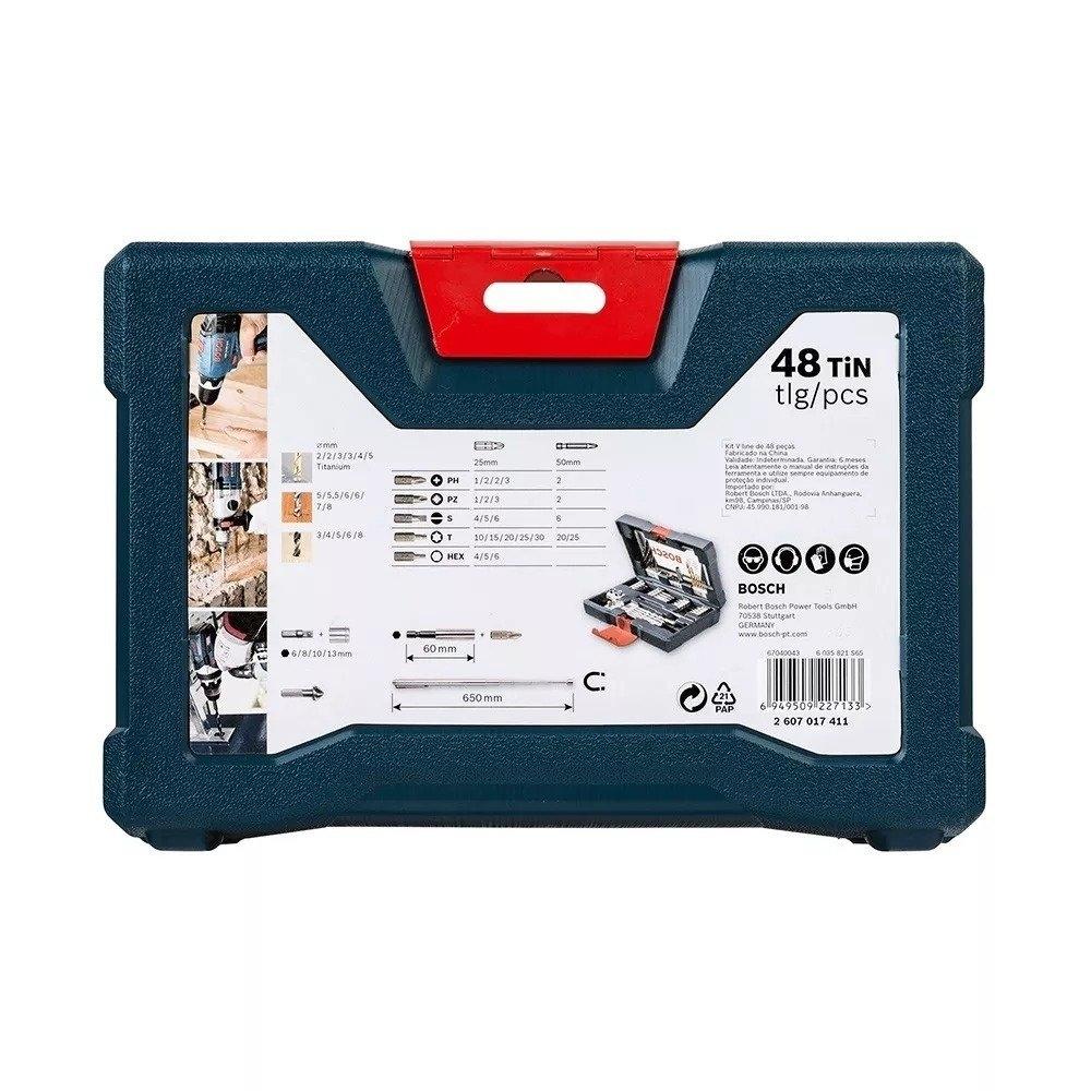 2607017411 BOSCH ชุดดอกสว่านไขควง 48 ชิ้น V-Line TITANIUM SET - HereTools