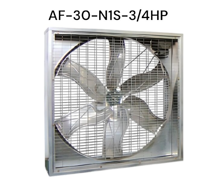 EUROVENT AF-30-N1S-3/4HP พัดลมระบายอากาศ พัดลมฟาร์ม รุ่น AF-N ขนาด 30 นิ้ว 3/4 HP 220V. ใบพัด ...
