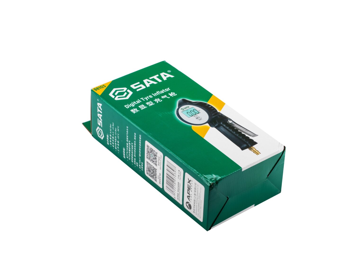 SATA SC98103 ปืนเติมลมยางดิจิตอล 0.5 - 12 บาร์ (รับประกัน 1 ปี) - HereTools