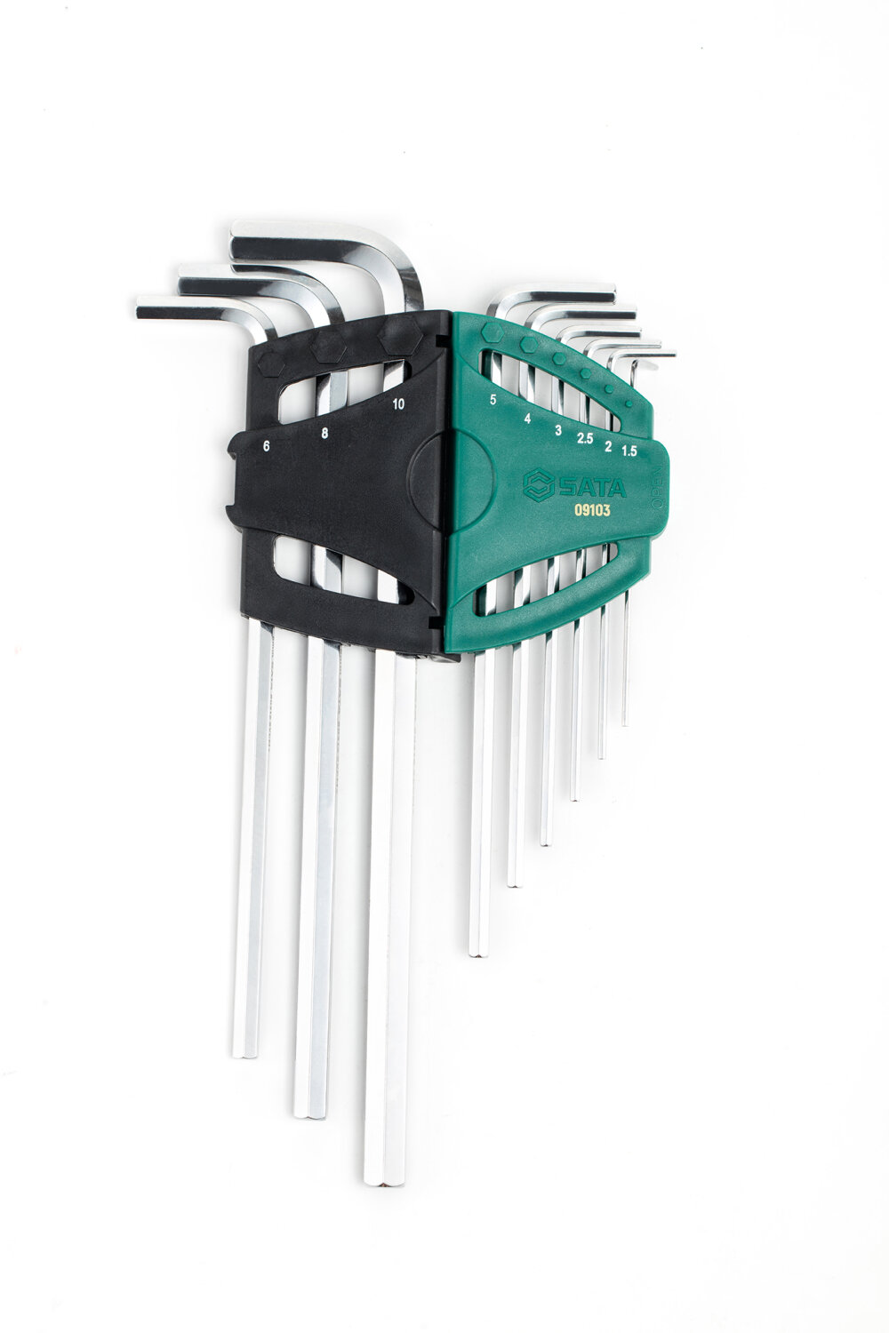 SATA 09103 ประแจหกเหลี่ยม ประแจแอล (ยาวพิเศษ) 9 ตัว/ชุด (เบอร์ 1.5, 2.0 ...