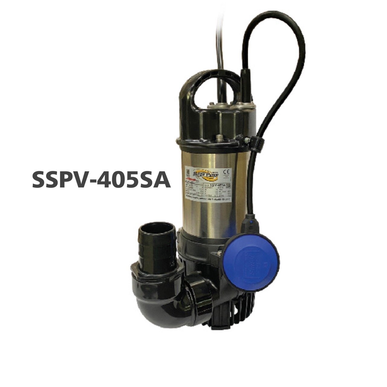 MITSUBISHI SSPV-405SA ปั๊มแช่ดูดโคลนสแตนเลส (สูบระบายน้ำ | มีลูกลอย) 2 ...