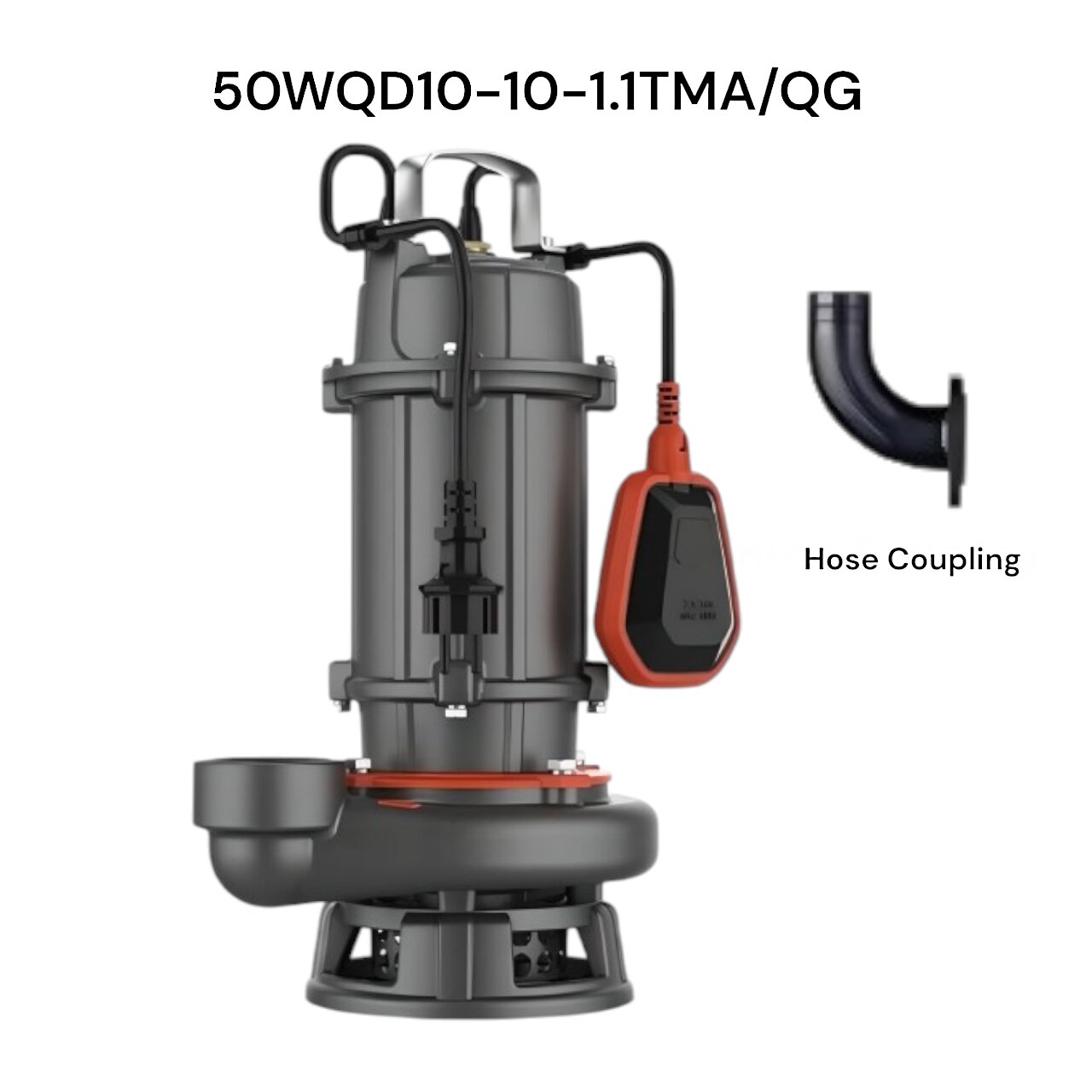 LEO PUMP 50WQD10-10-1.1TMA/QG ปั๊มจุ่มบ่อบำบัดน้ำเสีย (ใบพัด Cutter + มีลูกลอย) 2 นิ้ว 1.5 ...