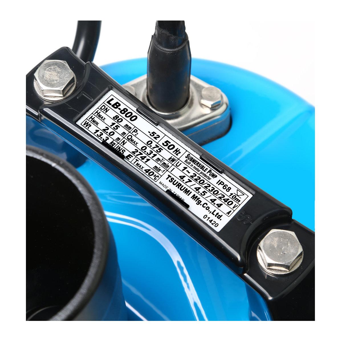 TSURUMI LB-800 ปั๊มจุ่ม 3 นิ้ว (เสื้ออลูมิเนียม) 1 แรงม้า (220V.| รับ ...