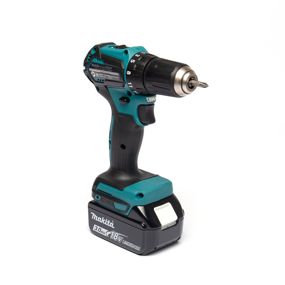 Makita DDF484RFE สว่านไร้สาย 18V. (แบต 3.0Ah x 2 + 1 แท่นชาร์จ) - HereTools