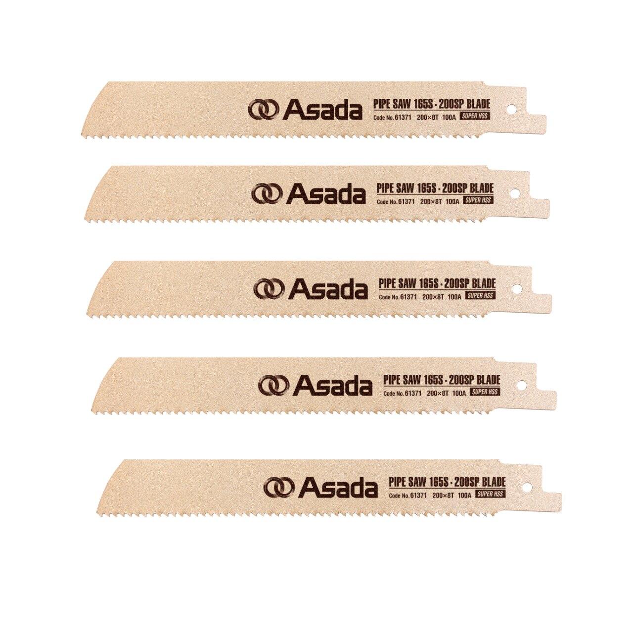 ASADA 61370 Super HSS ใบเลื่อยตัดท่อสแตนเลส ขนาด 140 มม.x6T (5 ใบ/แพค ...