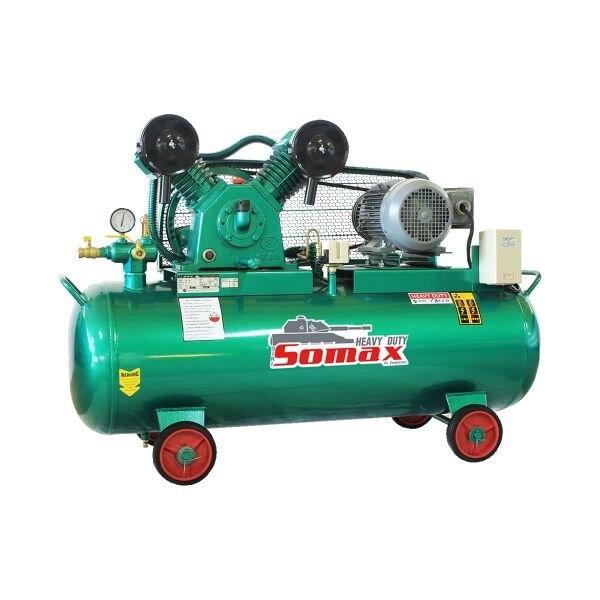 (SET) SOMAX SB-30/148-HI220 ปั๊มลม 3.0 แรงม้า (2 สูบ) ถังจุ 148 ลิตร + มอเตอร์ HITACHI 220V ...