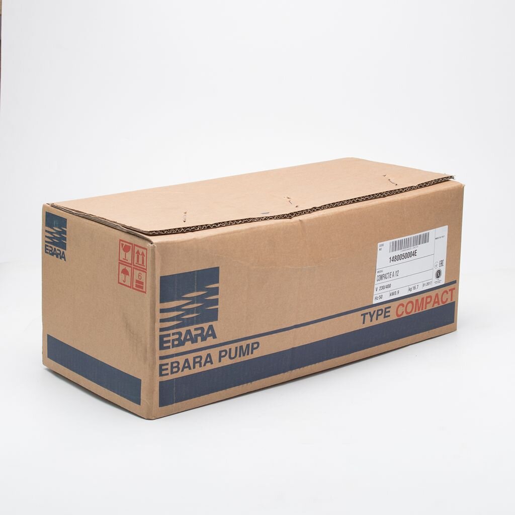 EBARA COMPACT A/12 ปั๊มสแตนเลสหลายใบพัด 1 x 1 นิ้ว 1.2 แรงม้า 380 โวลต์ ...