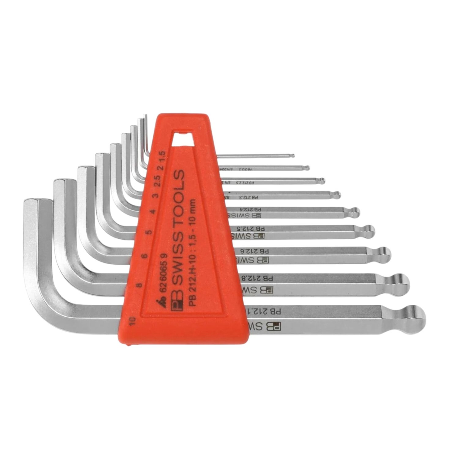 PB Swiss Tools PB-212-H-10 ชุดประแจแอลหกเหลี่ยมหัวบอล (แบบสั้น) 9 ตัว ...