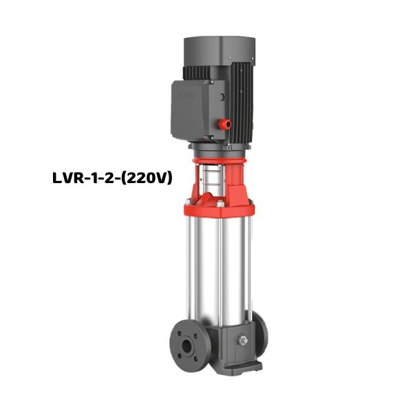 LEO LVR-1-2-(220V) ปั๊มน้ำสแตนเลสหลายใบพัดแนวตั้้ง (ฐานเหล็กหล่อ) DN 25 x DN 25, 1/2 HP 2 ใบพัด ...