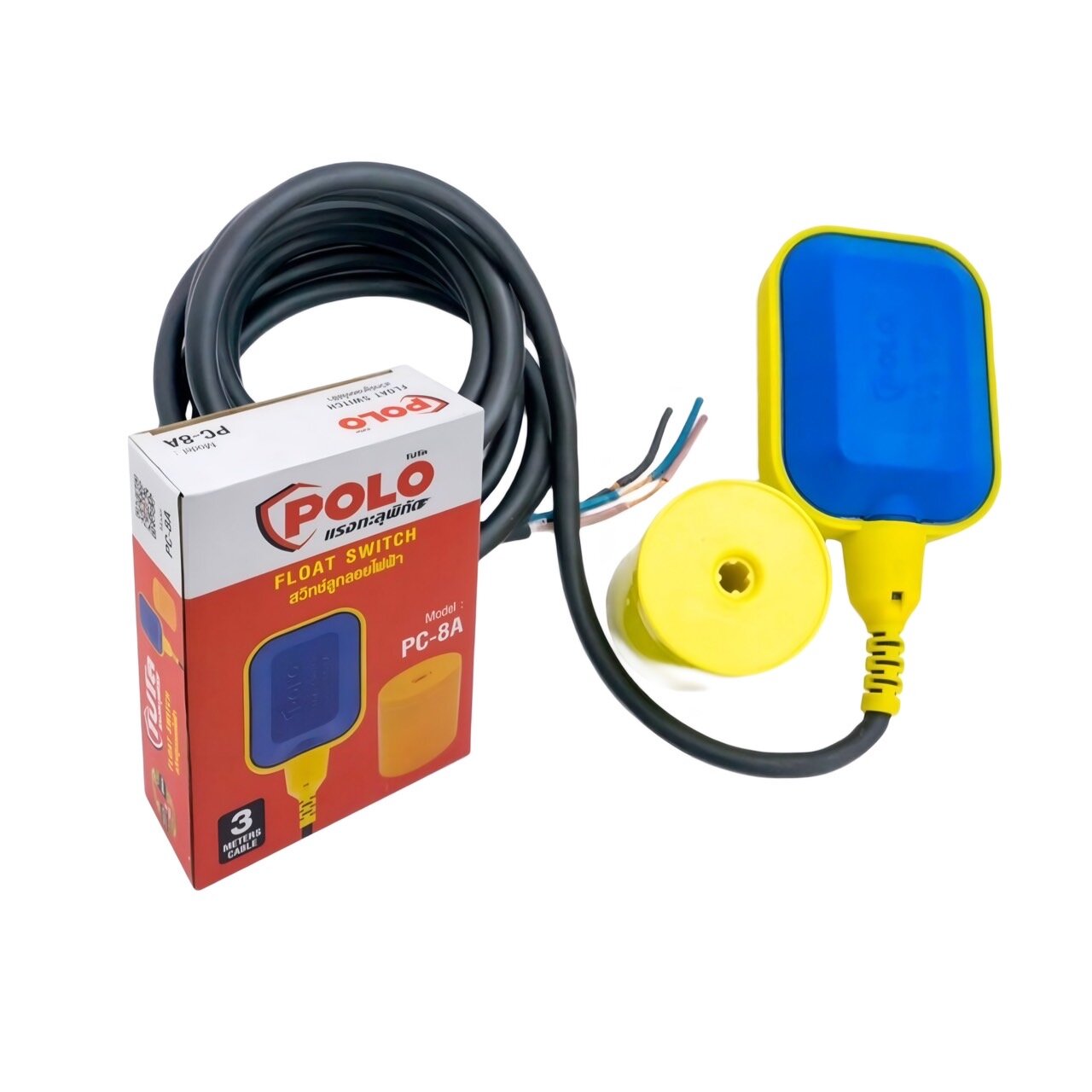 POLO PC-8A สวิทซ์ลูกลอยไฟฟ้า 220V.(รับประกัน 1 ปี) - HereTools