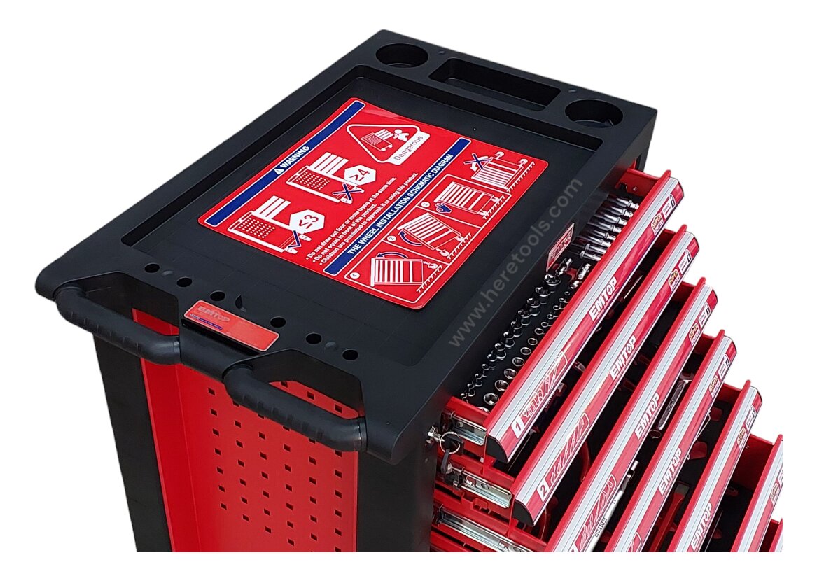 EMTOP EHTS03281 ตู้เครื่องมือช่าง 7 ชั้น พร้อมอุปกรณ์ 328 ชิ้น - HereTools