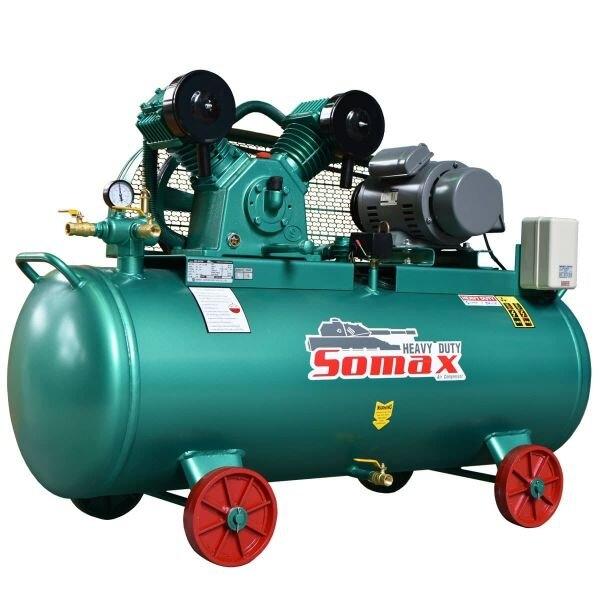 (SET) SOMAX SB-30/260-HI220 ปั๊มลม 3.0 แรงม้า (2 สูบ) ถังจุ 260 ลิตร + มอเตอร์ HITACHI 220V ...