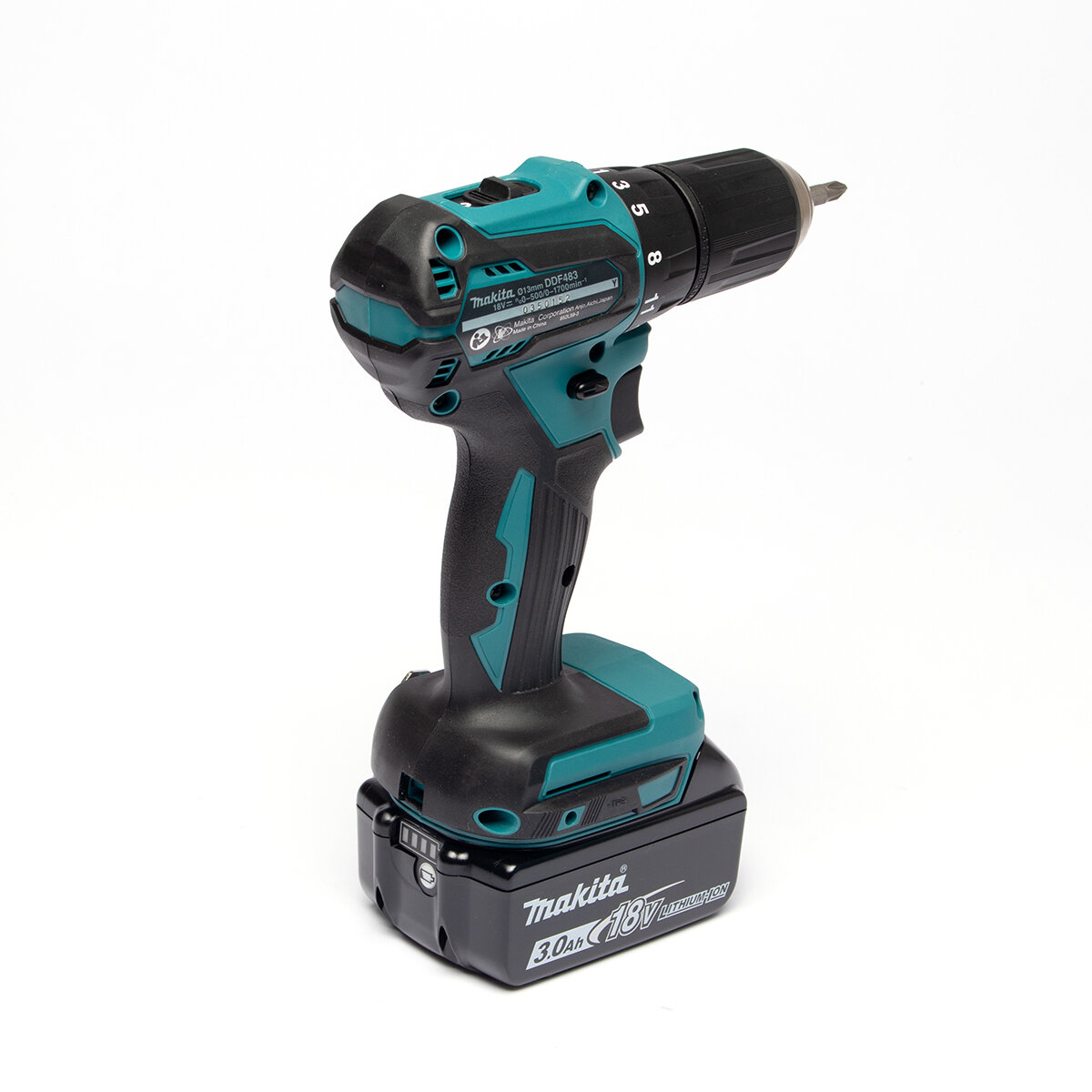Makita DDF484RFE สว่านไร้สาย 18V. (แบต 3.0Ah x 2 + 1 แท่นชาร์จ) - HereTools