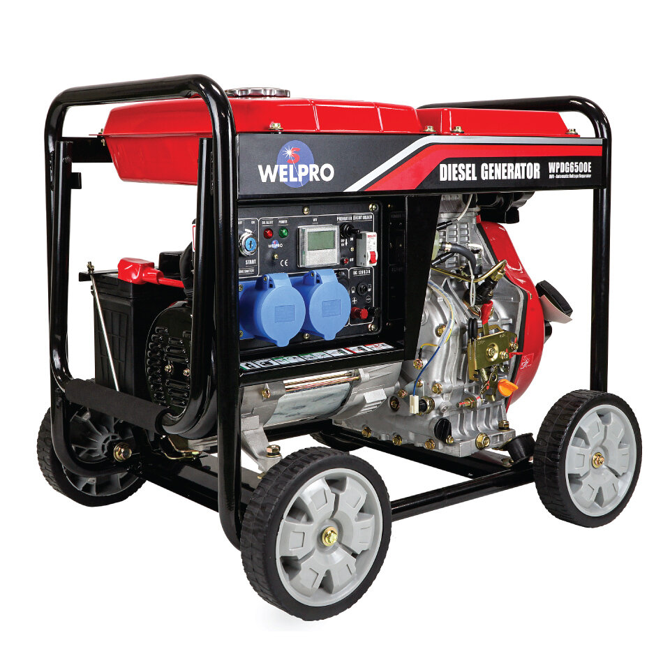 WELPRO WPDG6500E1 เครื่องปั่นไฟดีเซล 5.5 kW.12 HP (กำลังไฟใช้งาน 5.0 kW ...