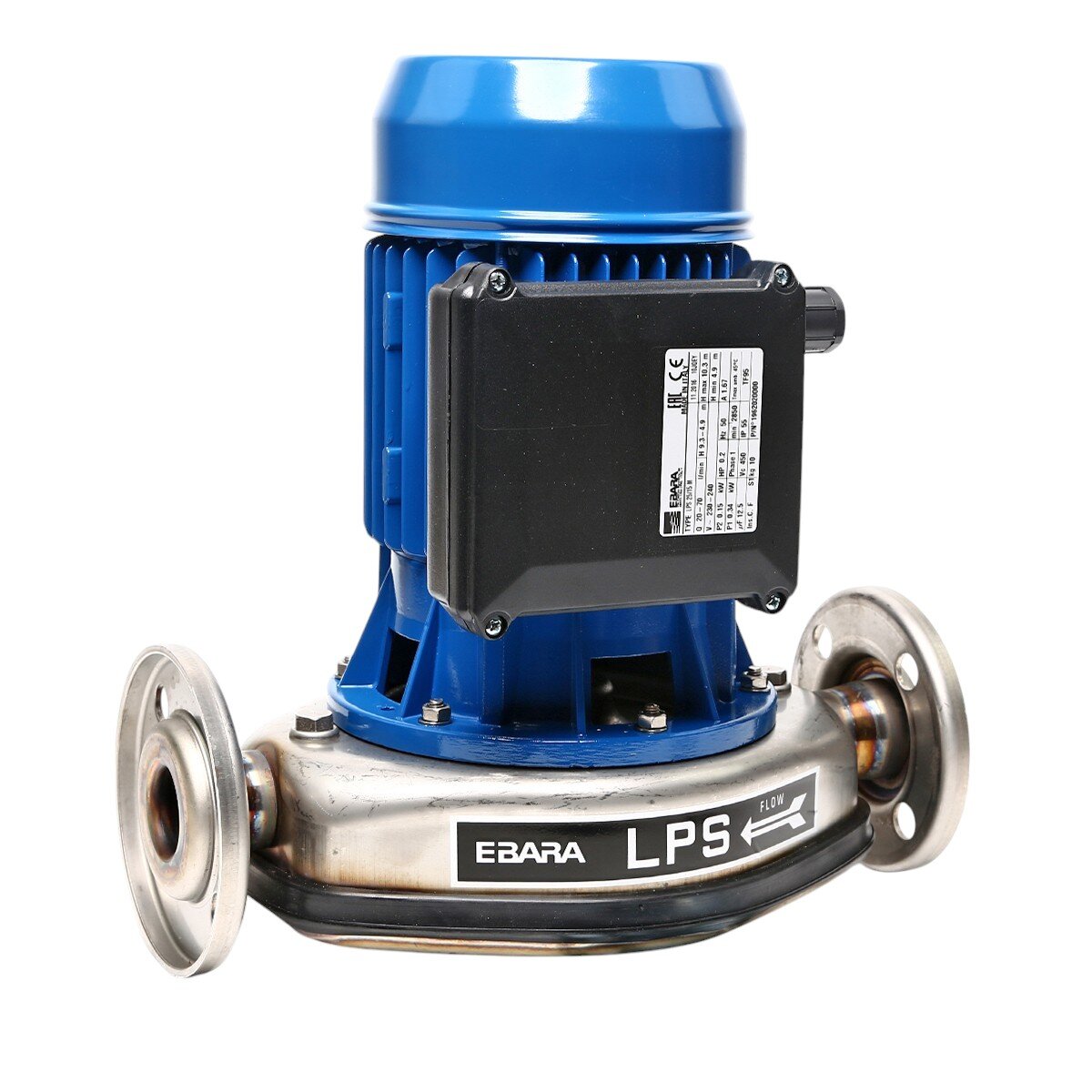 EBARA LPS-25/15M ปั๊มหอยโข่งสแตนเลส (แบบแนวตั้ง IN-LINE) 1 x 1 นิ้ว 0.2 ...