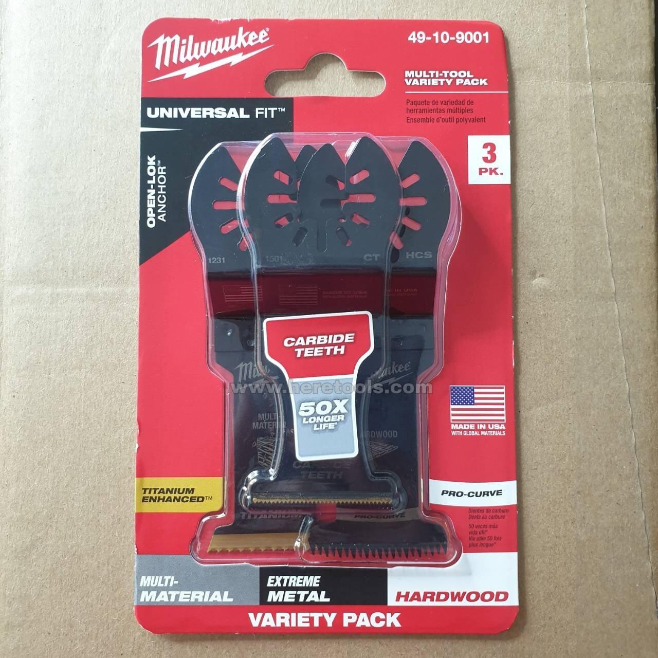 Milwaukee 49-10-9001 ชุดใบอเนกประสงค์มัลติทูล (3 ใบ/แพค) - HereTools