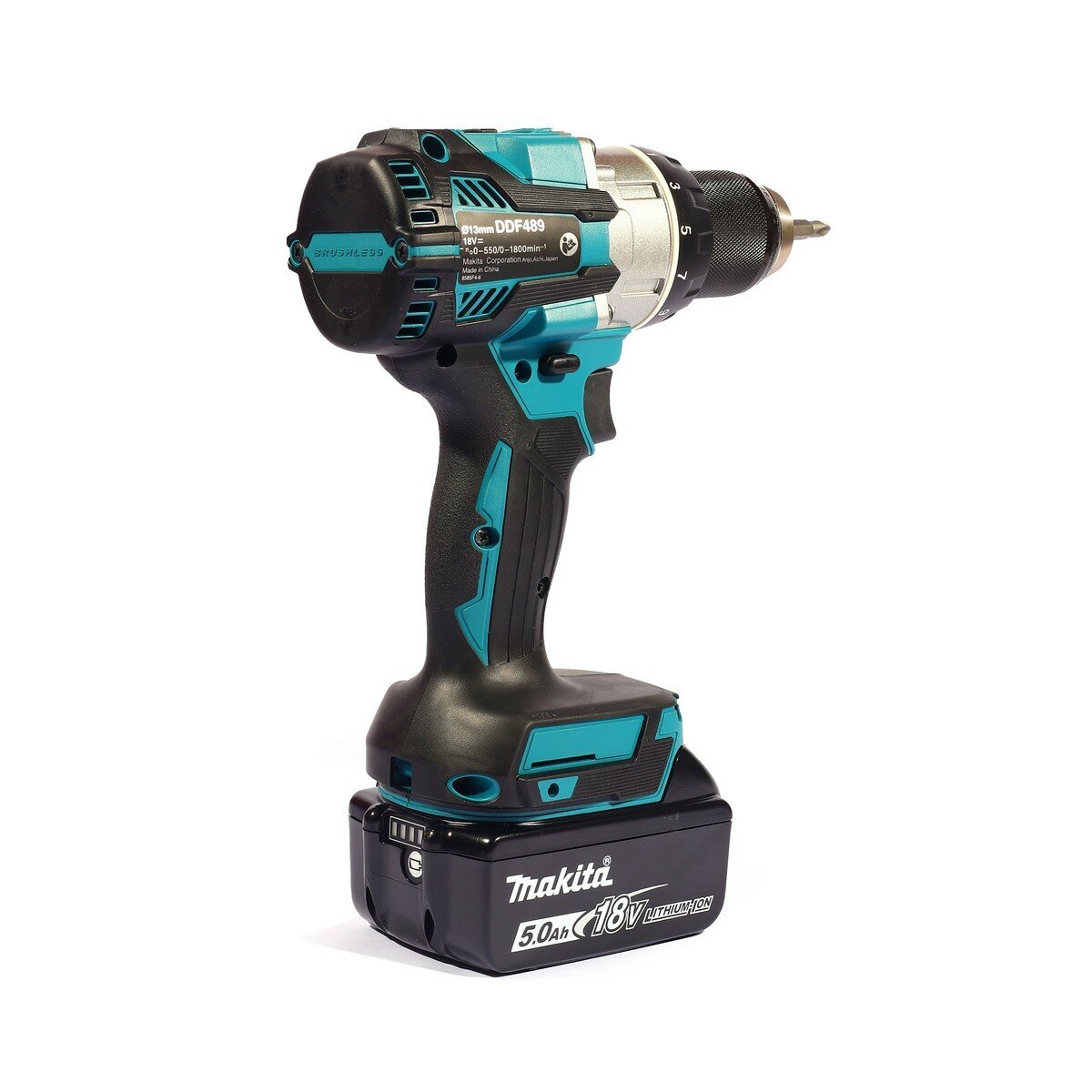 Makita DDF489RTJ สว่านไร้สาย 18V. (แบต 5.0Ah x 2 + 1 แท่นชาร์จ + กล่อง Makpac #3) - HereTools