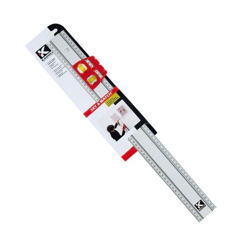 KAPRO 314 บรรทัดอลูมิเนียม 24 นิ้ว วัดระดับได้ ระดับน้ำ 2 ลูก - HereTools