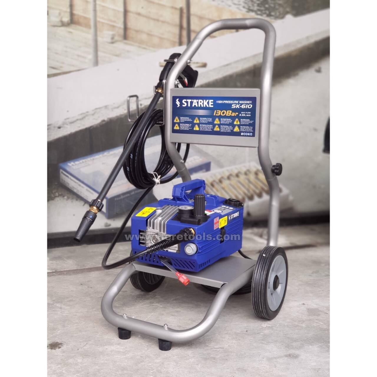 (SET) STARKE SK-610-T เครื่องฉีดน้ำแรงดันสูง (พร้อมรถเข็น) 130 บาร์ ...