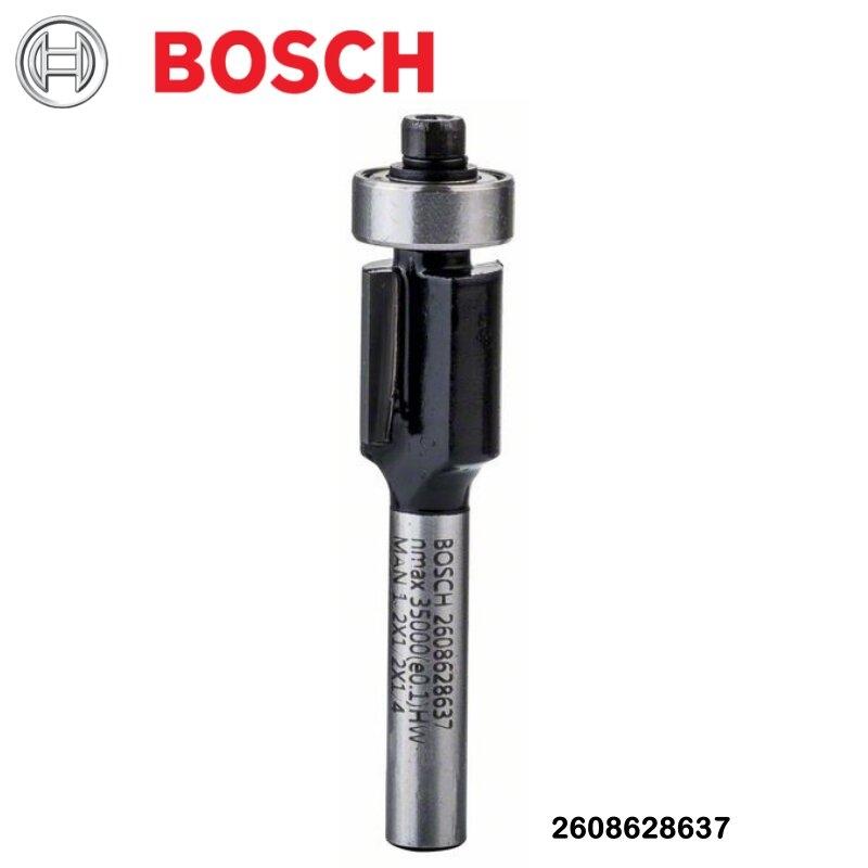 2608628637 BOSCH ดอกเร้าเตอร์ ตรงปลายลูกปืน แกน 1/4 นิ้ว - HereTools