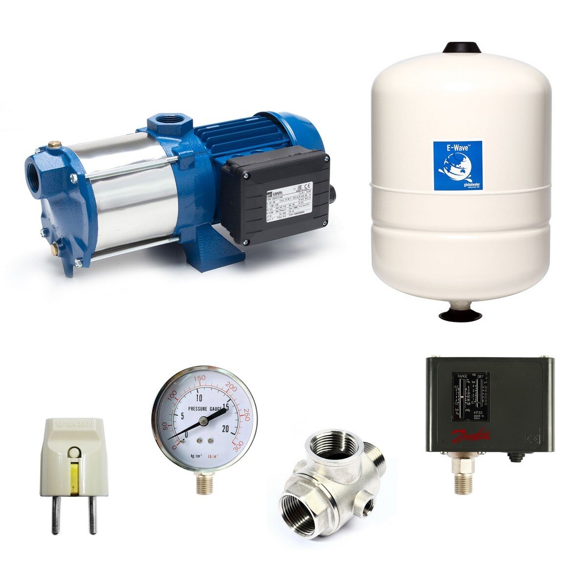 EBARA SET-EBARA-49 SET มินิบูสเตอร์ปั้ม 1 x 1 นิ้ว ถังแรงดัน 24 ลิตร 0.8 แรงม้า 220 โวลต์ (MINI ...