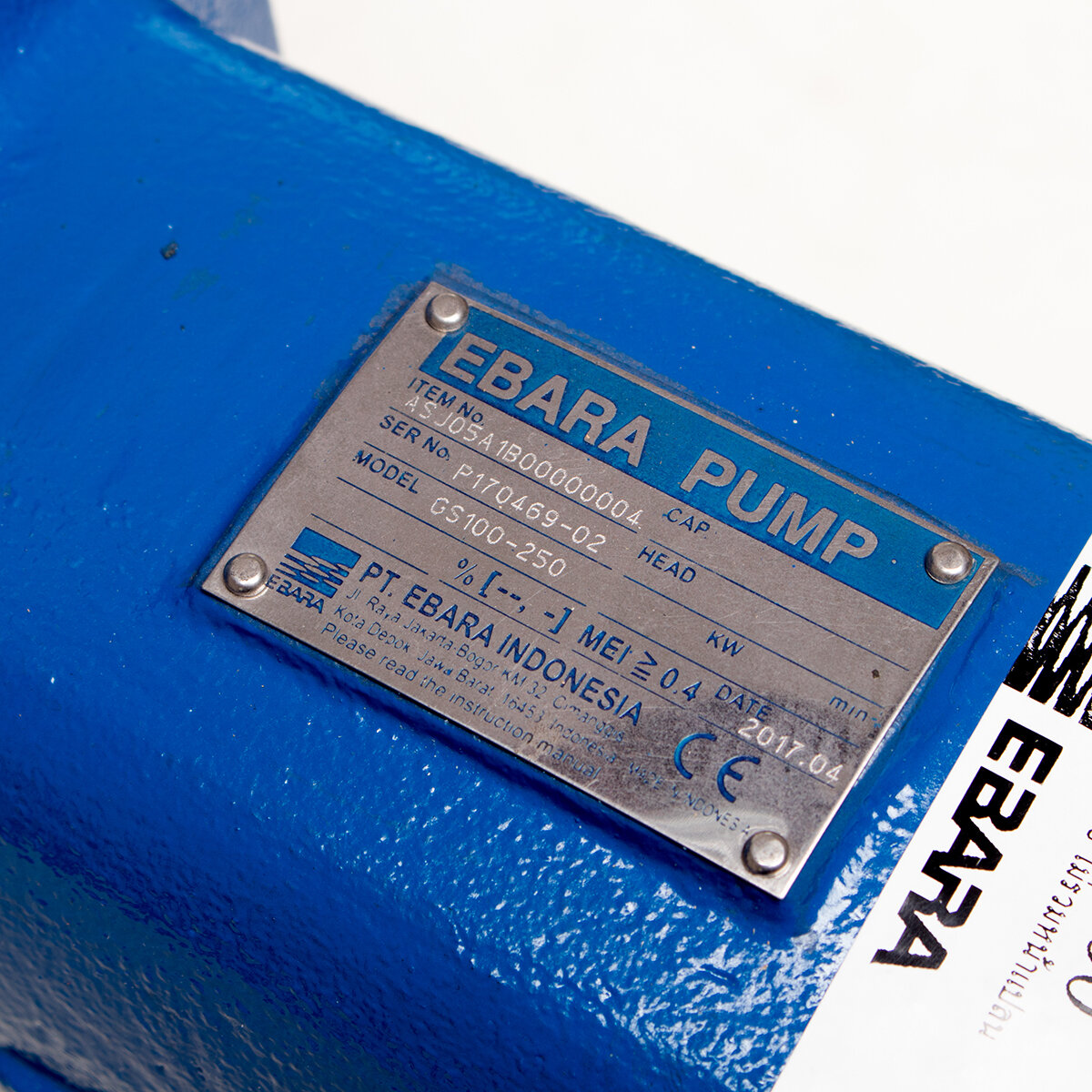 EBARA GS 100-250 ปั้มเพลาลอย 125 x 100 มม. (ไม่รวมมอเตอร์ | ไม่รวมหน้าแปลน | รับประกัน 1ปี ...