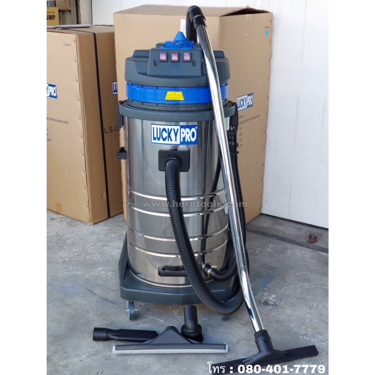 LUCKY PRO LP-BF585-3 เครื่องดูดฝุ่นอุตสาหกรรม 80 ลิตร 3,000 W. 220 V ...