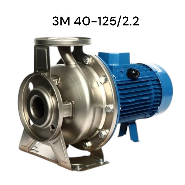 EBARA 3M 40-125/2.2 ปั๊มหอยโข่งสแตนเลส ใบพัดสแตนเลส 2-1/2 x 1-1/2 นิ้ว 3.0 HP 380V. (ไม่รวมหน้า ...