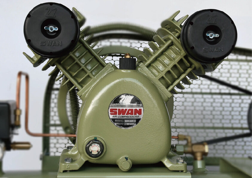 SWAN SVP-205-BARE หัวปั๊มลม 5 แรงม้า (เฉพาะหัวปั๊มลม 2 สูบ ไม่รวมถัง ...