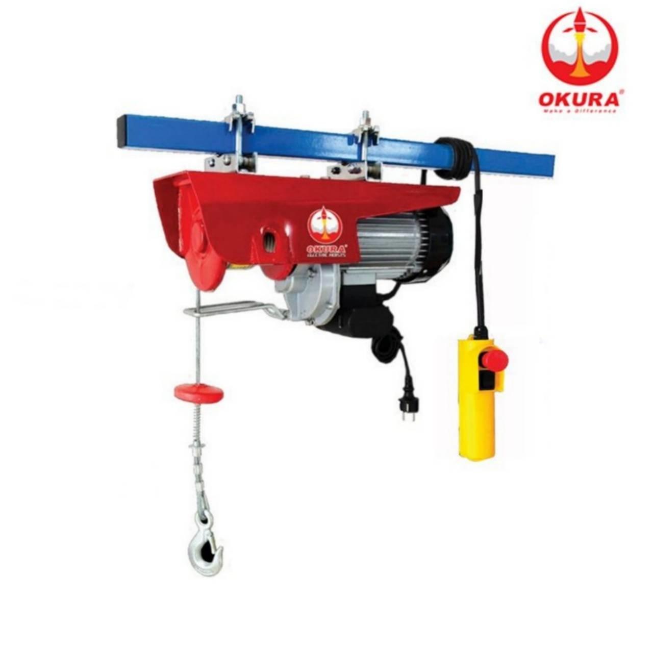OKURA E-OK-PA3-1200H รอกสลิงไฟฟ้า 1.2 ตัน (220V.| รับประกัน 6 เดือน ไม่รับประกันมอเตอร์) - HereTools