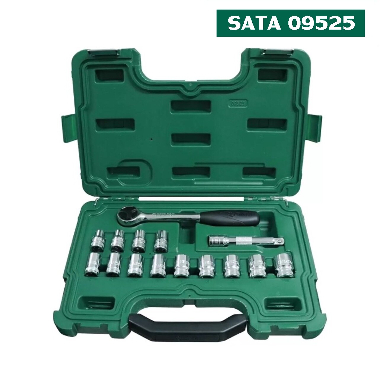 SATA 09525 บล็อกชุด 1/2 นิ้ว 6 เหลี่ยม (เบอร์ 10 - 24 มม.) 15 ตัว/ชุด ...