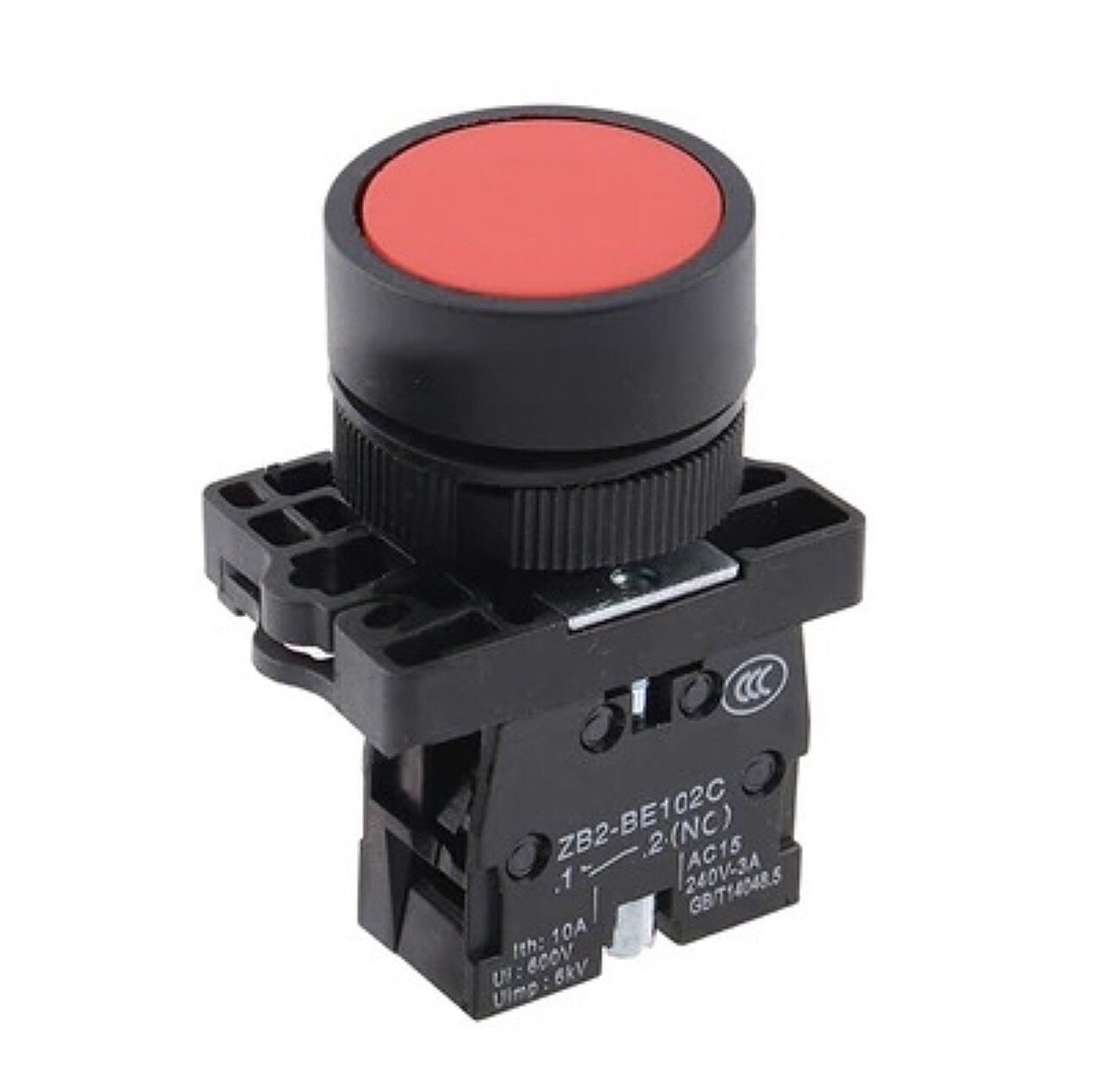 CHINT NP2-EA42 สวิตซ์ปุ่มกด สีแดง (ไม่ส่องสว่าง) PUSH BUTTON #574817 ...