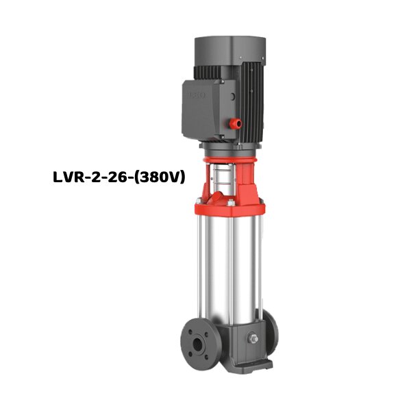 LEO LVR-2-26-(380V) ปั๊มน้ำสแตนเลสหลายใบพัดแนวตั้้ง (ฐานเหล็กหล่อ) DN 25 x DN 25, 3.0 Kw. 26 ...