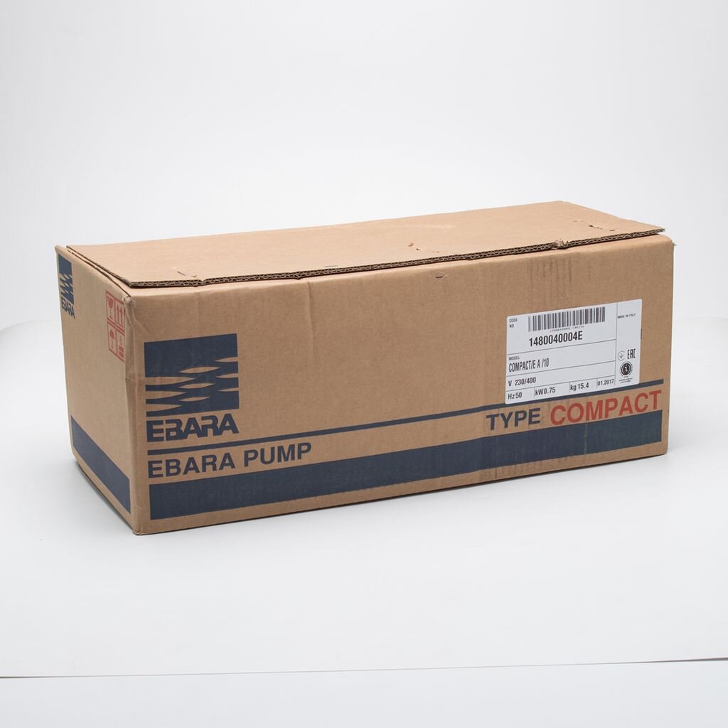 EBARA COMPACT A/10 ปั๊มสแตนเลสหลายใบพัด 1 x 1 นิ้ว 1.0 แรงม้า 380 โวลต์ ...