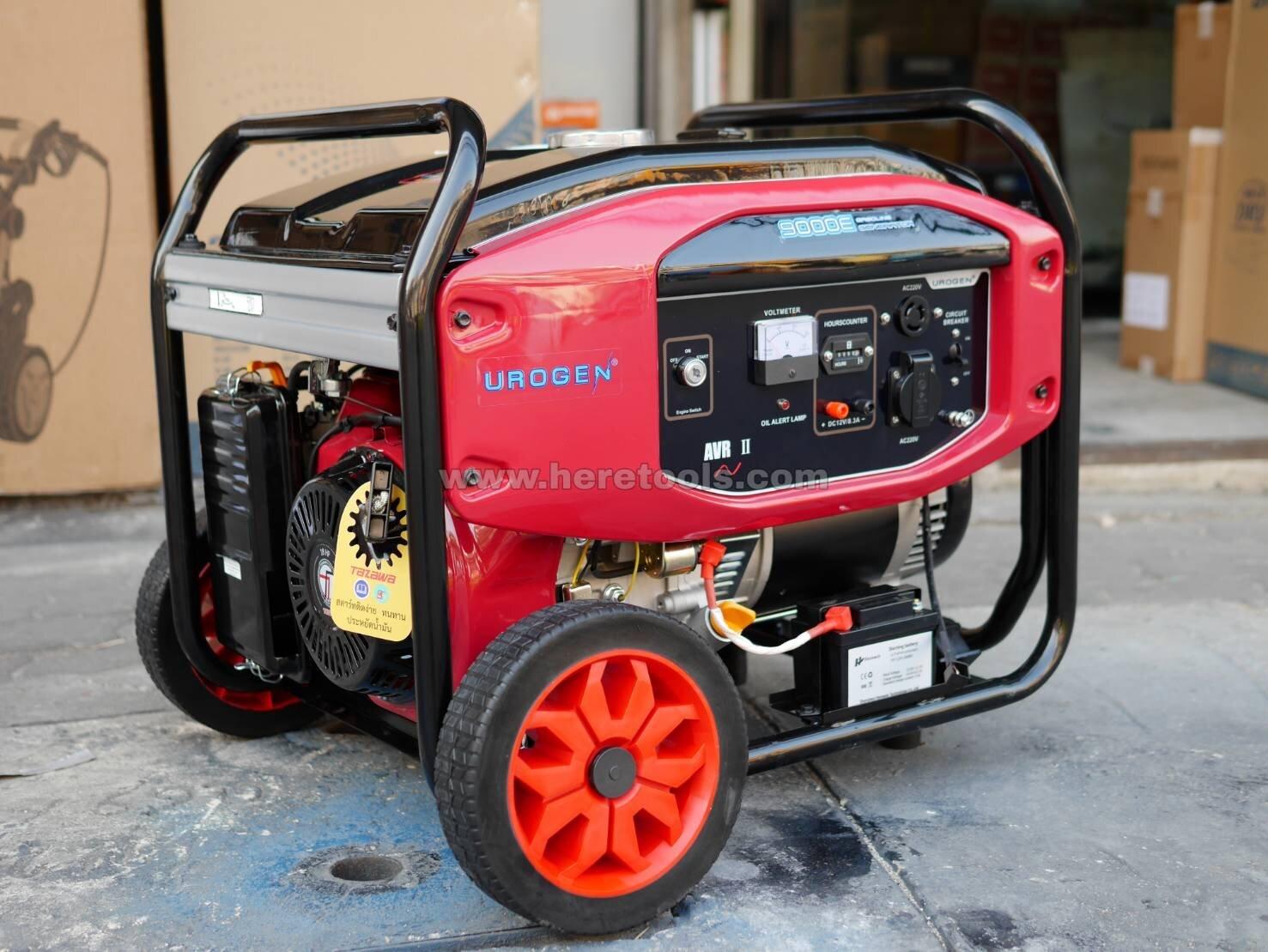 UROGEN WM9500E เครื่องปั่นไฟเบนซิน 8.3 kW. 220V. 18 HP (กำลังไฟแนะนำ 7.5 kW.| กุญแจสตาร์ท ...