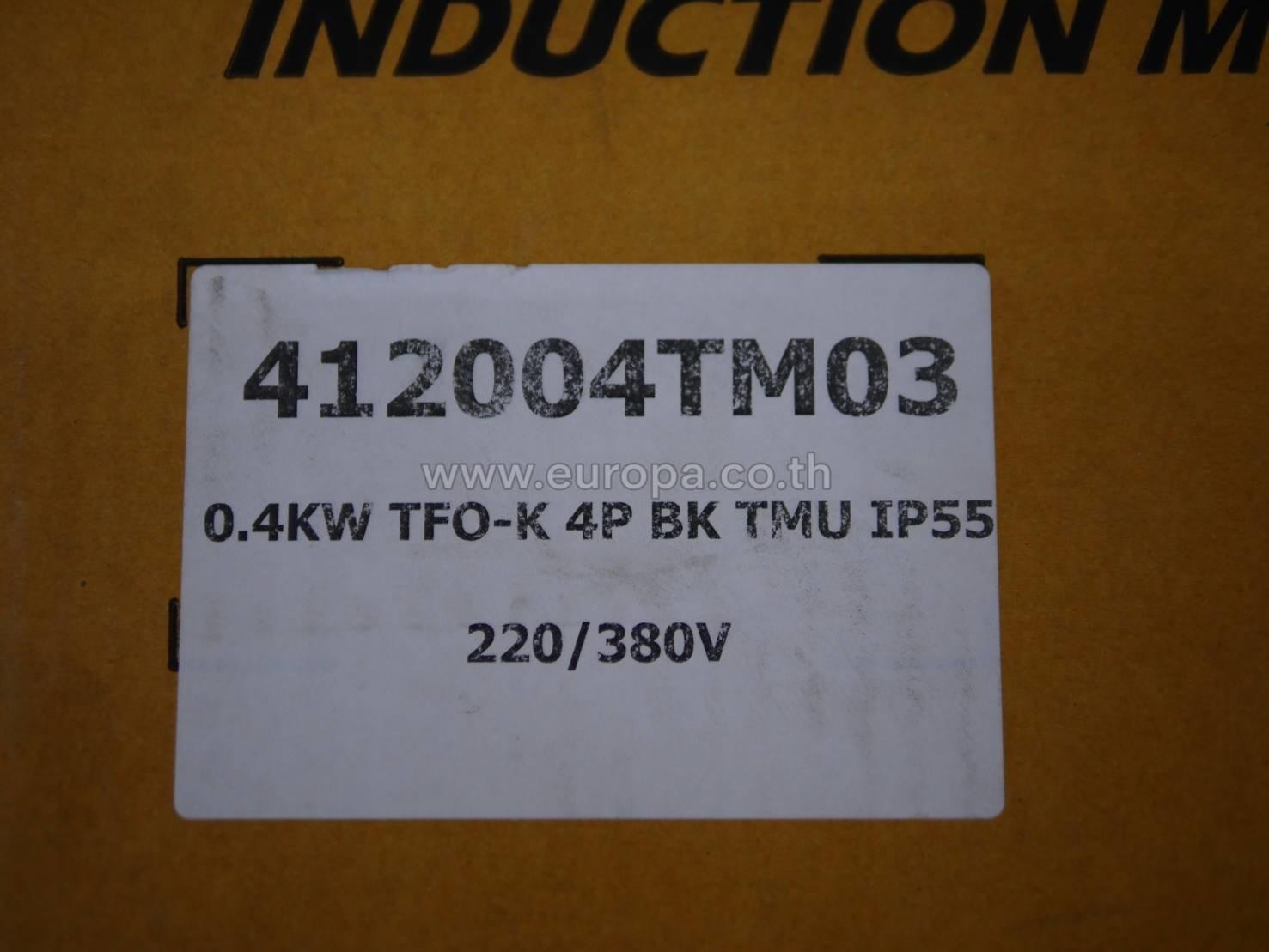HITACHI TFO-K 1/2 HP 380V.4P มอเตอร์ 1/2 แรงม้า 4 Pole 380V (0.37 KW.| IP55) - HereTools