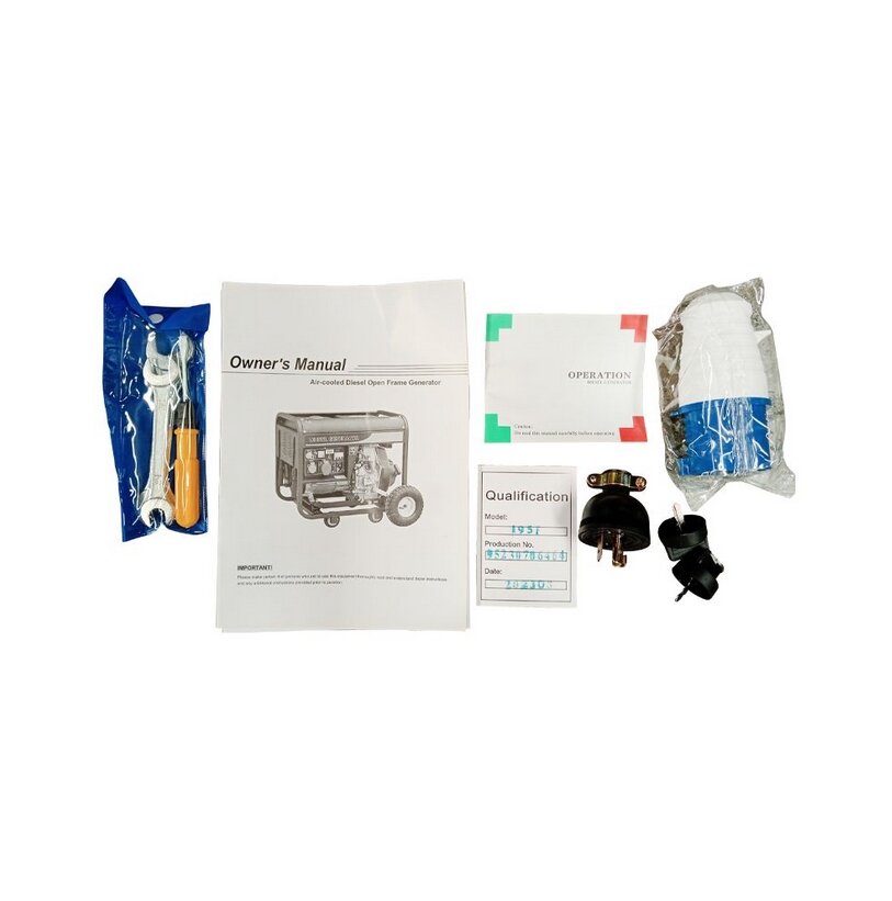 UROGEN DRONE-DG9LE เครื่องปั่นไฟดีเซล 7.3 kW. 16 แรงม้า จ่ายไฟ 220V ...